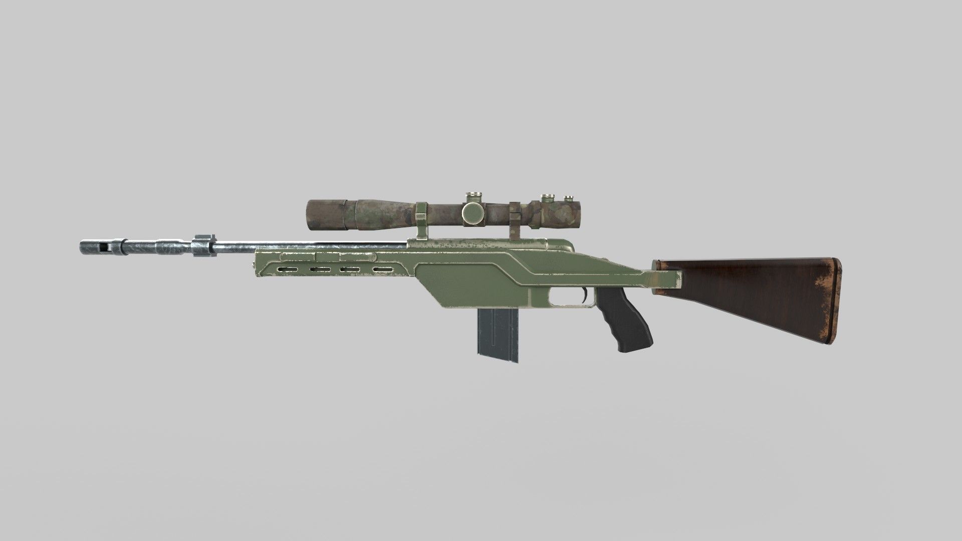 Assault rifle 3D model | CGTrader