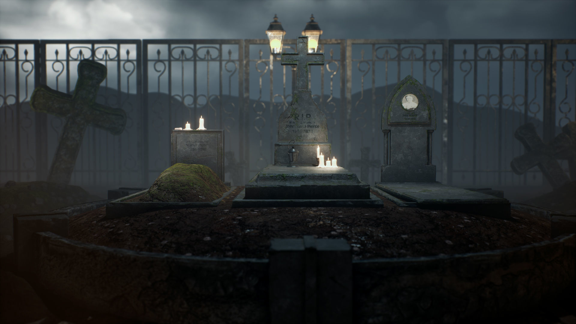3D model Forgotten Cemetery VR / AR / low-poly | CGTrader