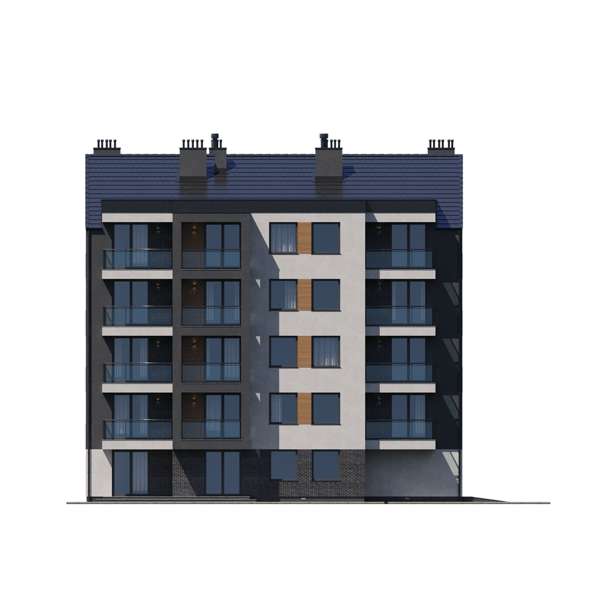 Residential building V1 3D model | CGTrader