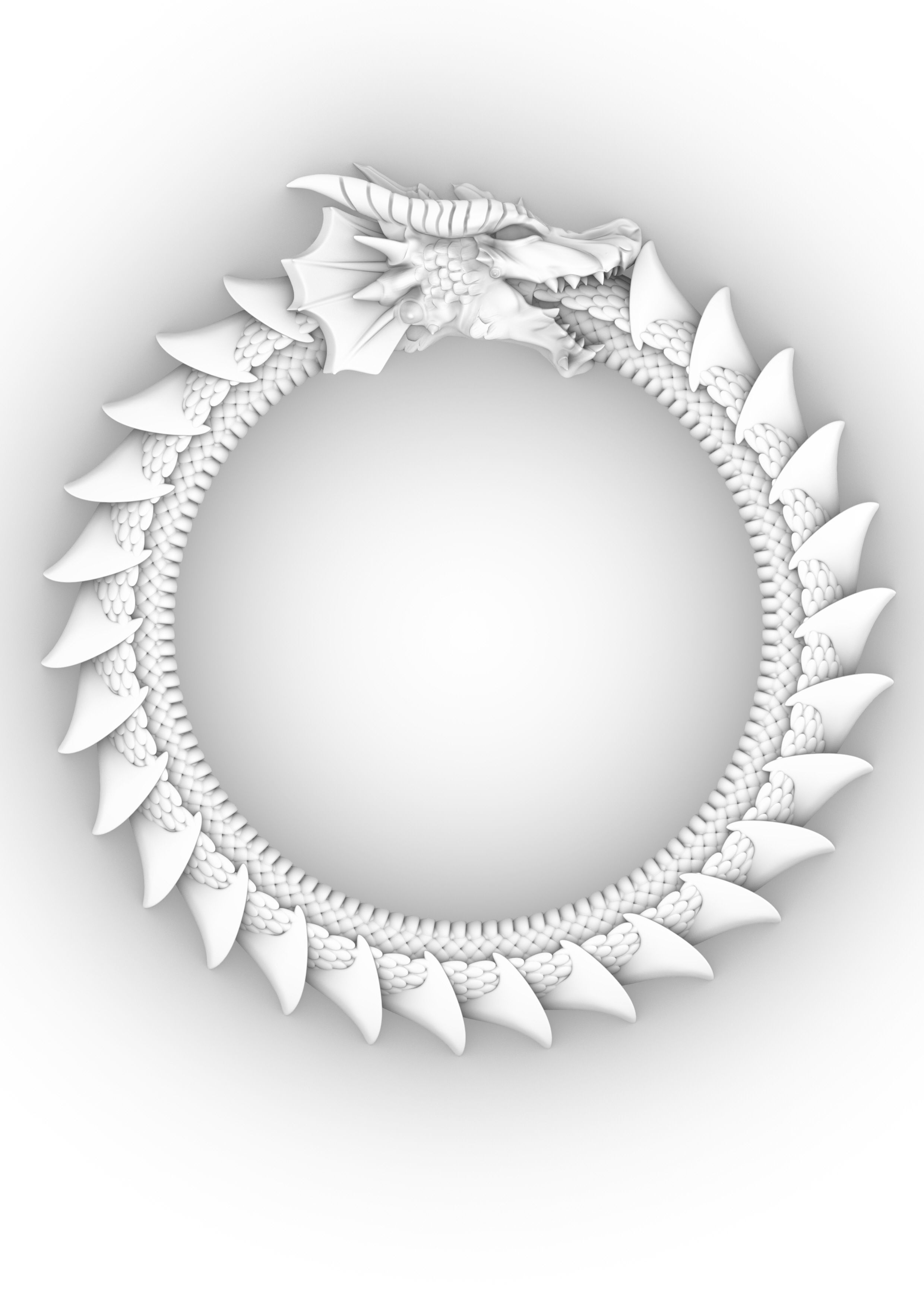 DRAGON OUROBOROS 3D model 3D printable | CGTrader