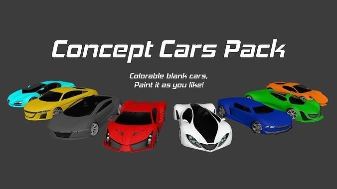 3D model Game Ready Concept Cars Pack VR / AR / low-poly | CGTrader