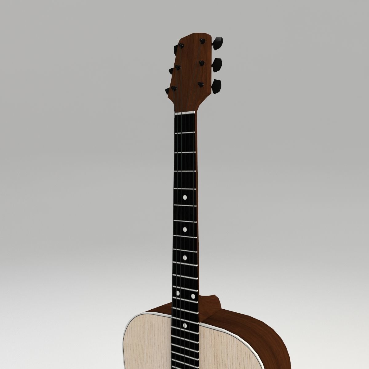 3D model Acoustic Guitars - Low Poly VR / AR / low-poly | CGTrader