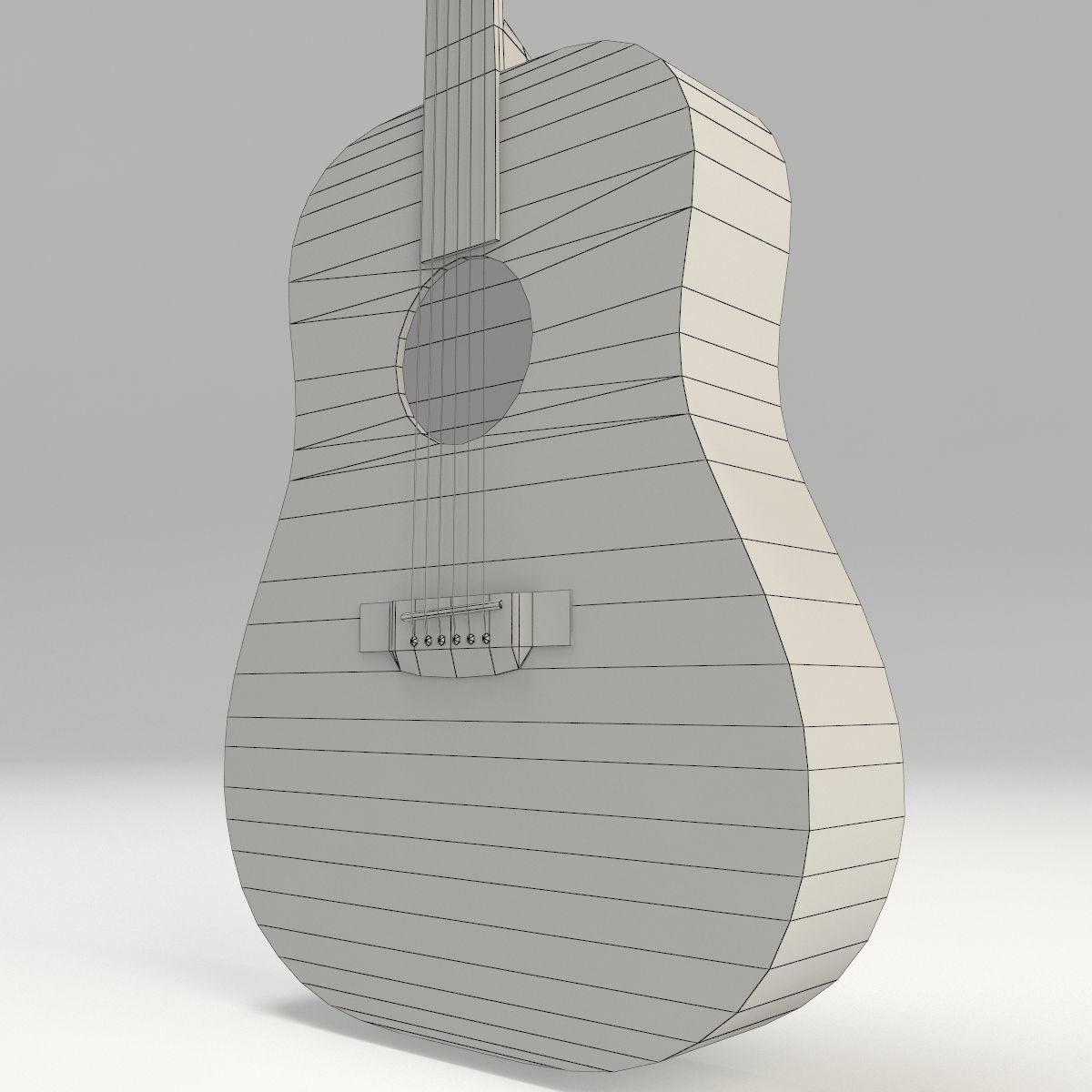 3D model Acoustic Guitars - Low Poly VR / AR / low-poly | CGTrader