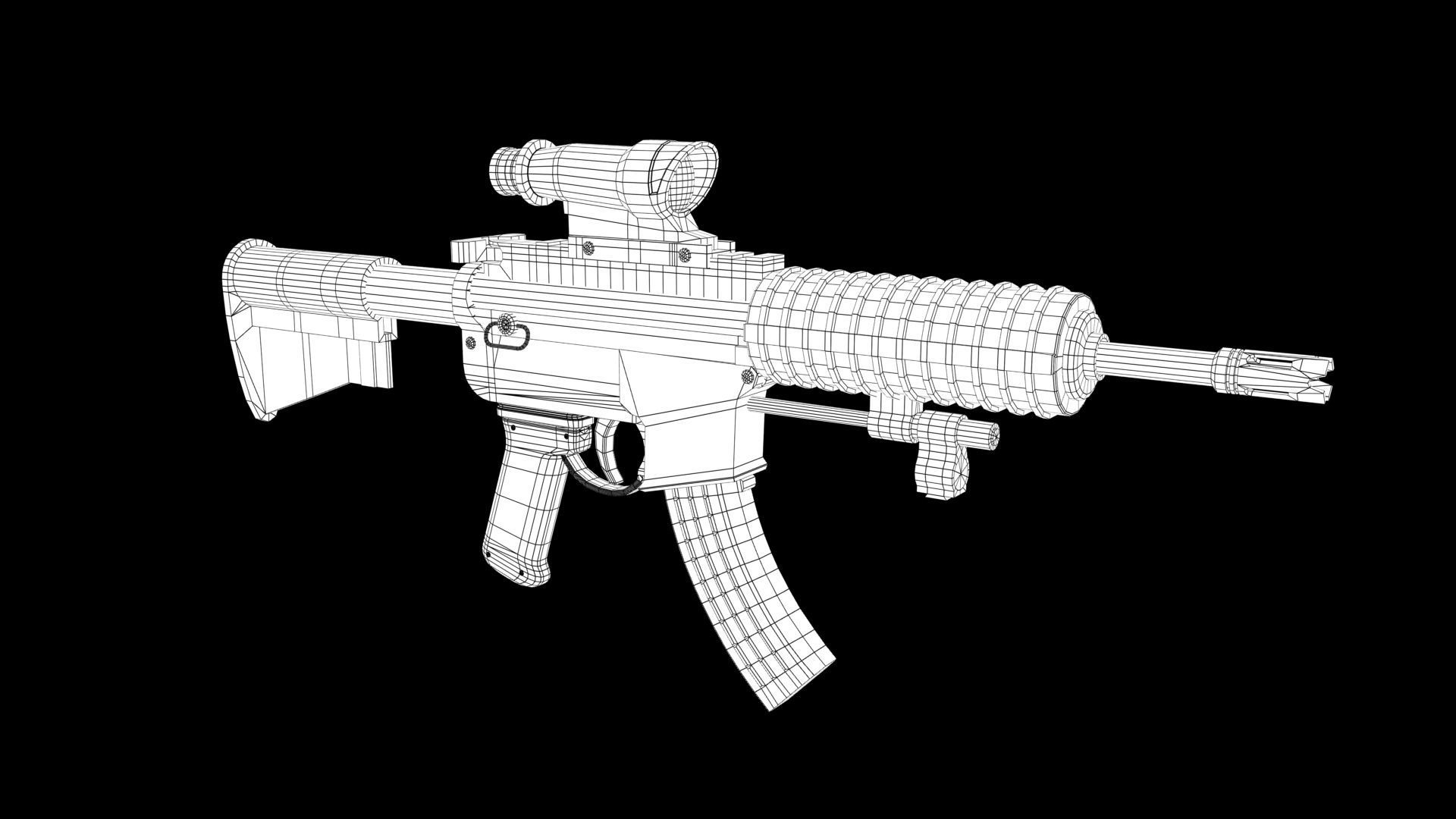 Assault Riffle 3D model | CGTrader