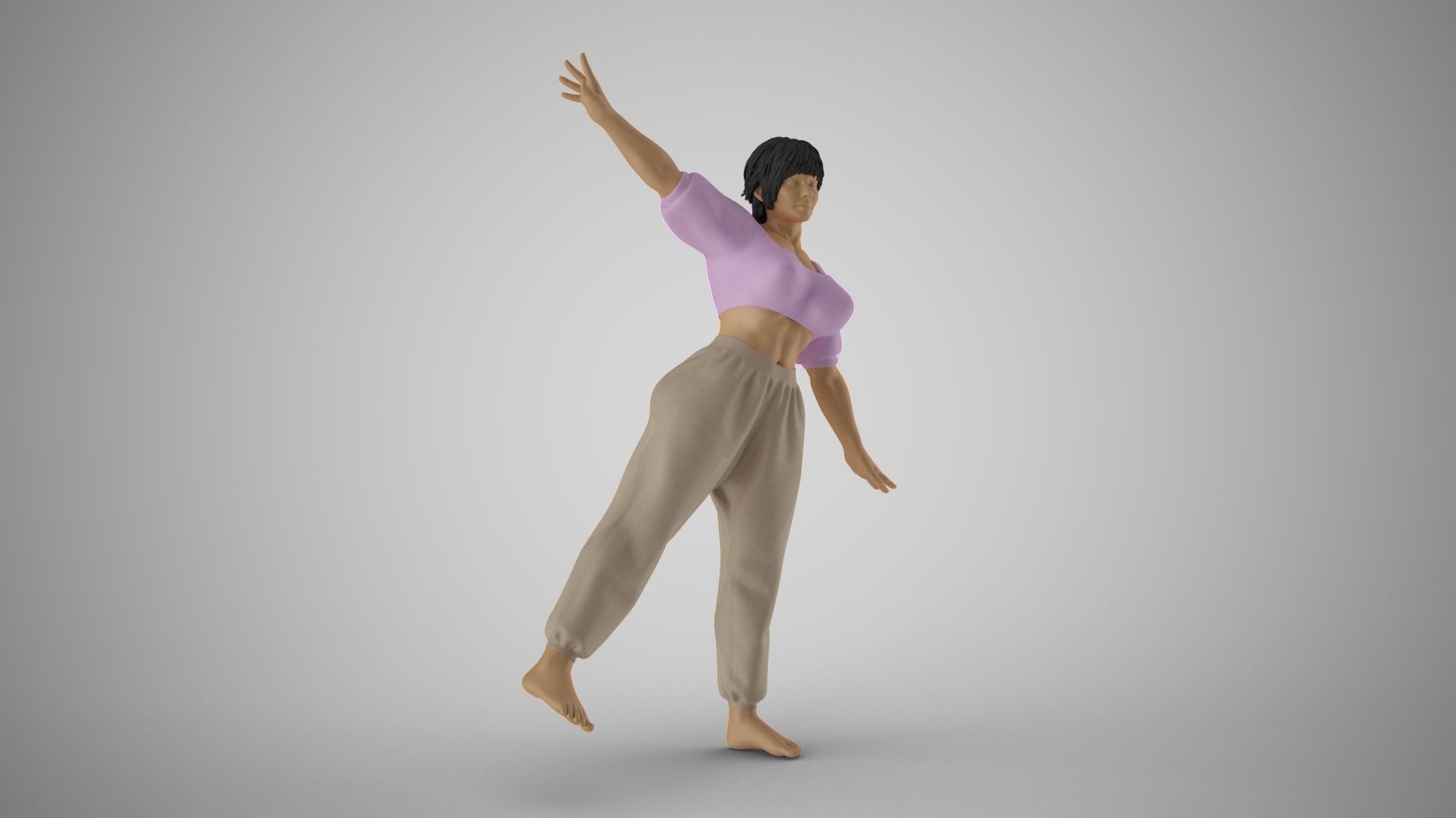 Balancing Girl 3D model 3D printable | CGTrader