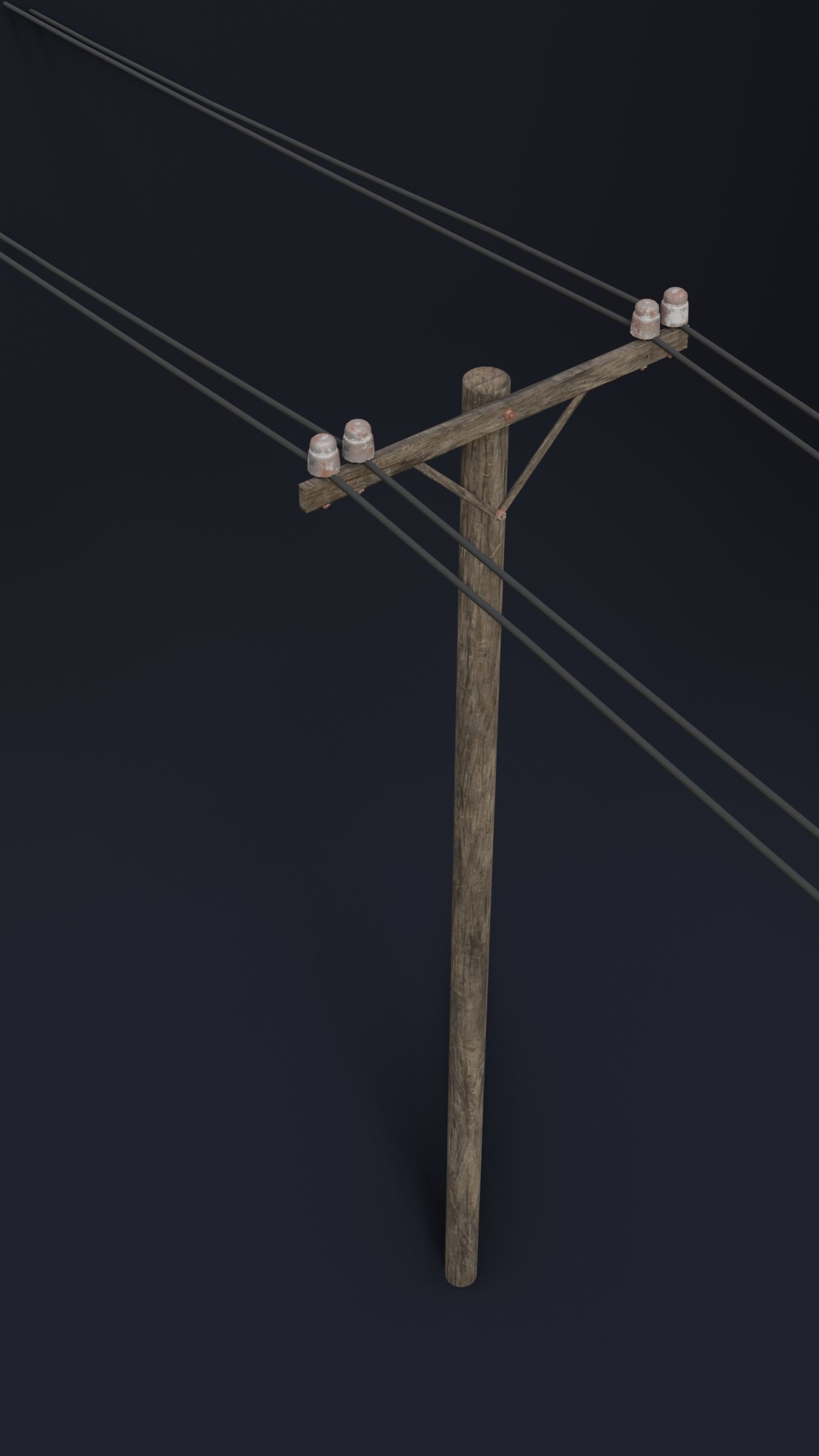 3D model Old electric pole set PBR game ready VR / AR / low-poly | CGTrader