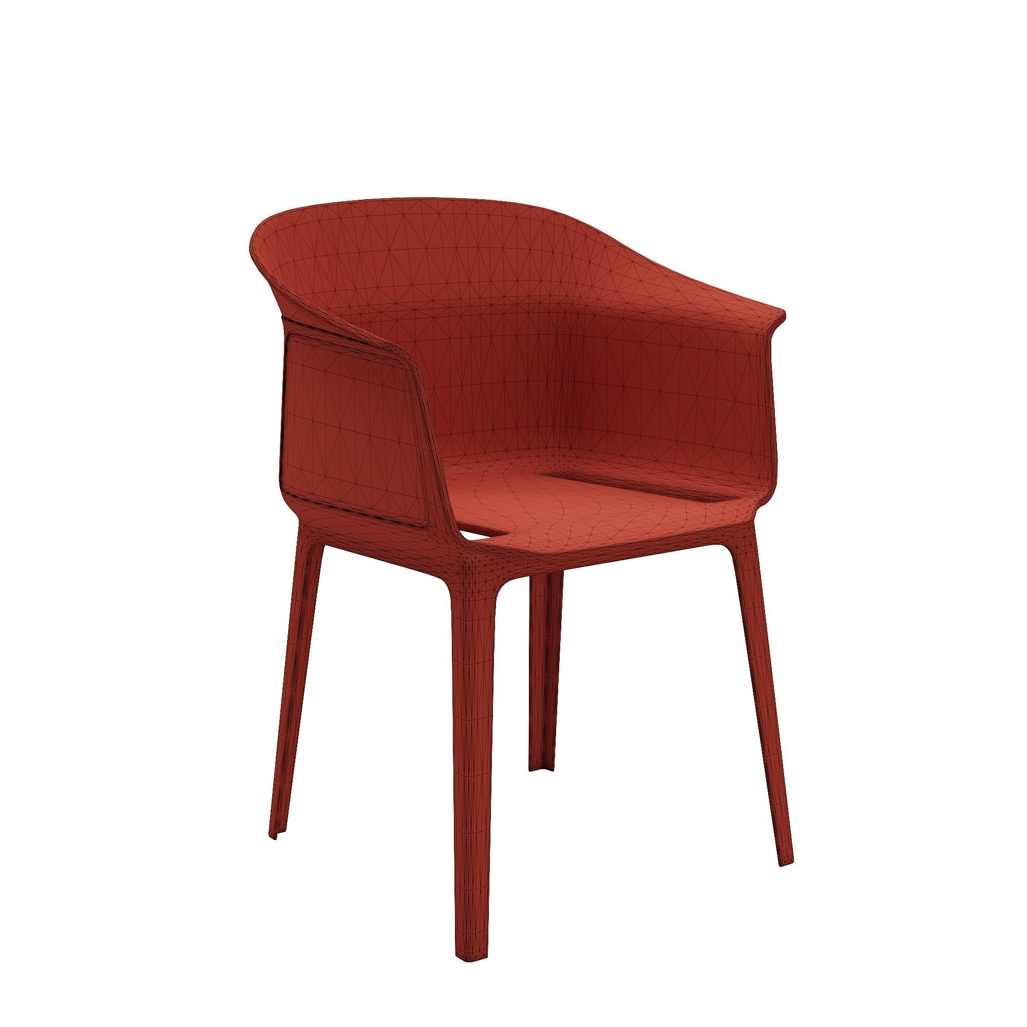 Papyrus Stackable armchair plastic material brown Polycarbonate 3D ...