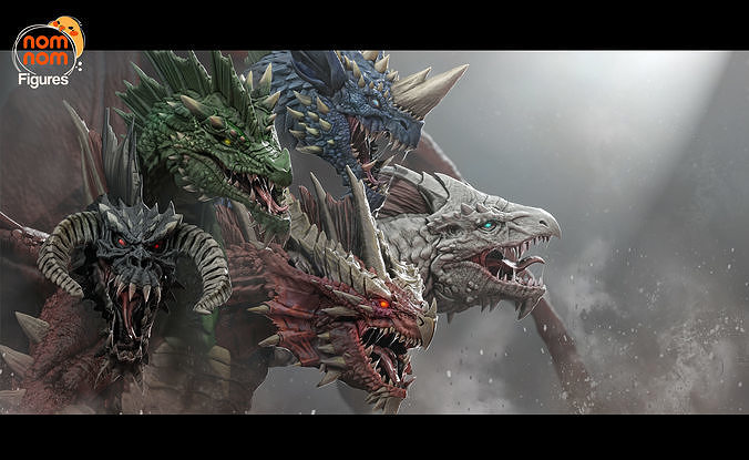 Tiamat - Dungeons and Dragons 3D model 3D printable | CGTrader