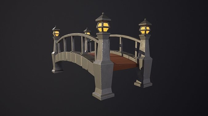 3D model Stylized Bridge VR / AR / low-poly | CGTrader