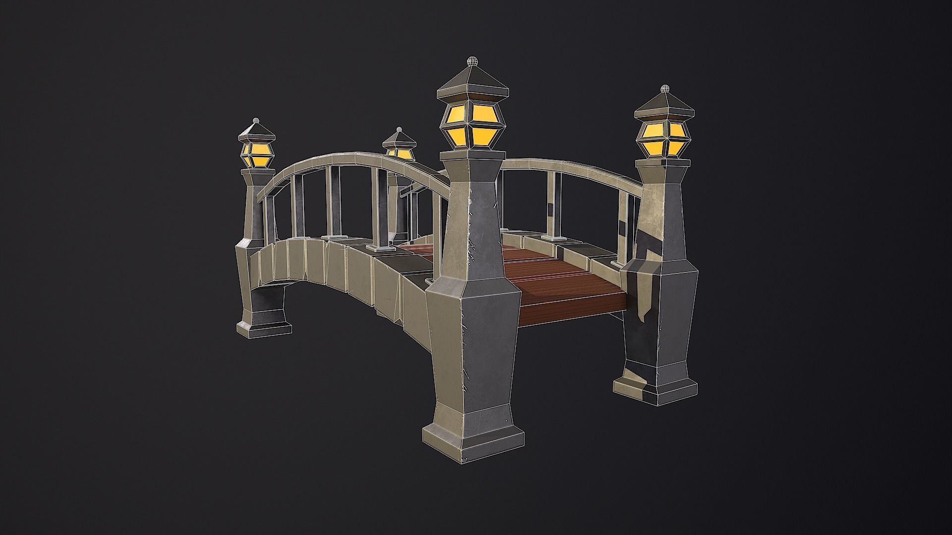 3D model Stylized Bridge VR / AR / low-poly | CGTrader
