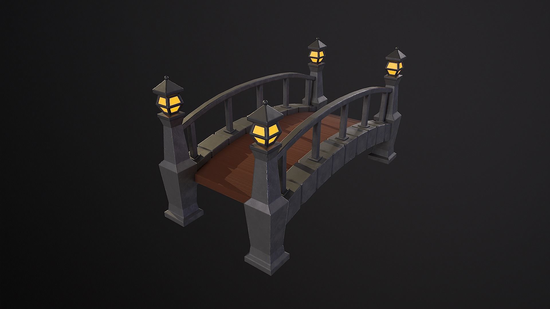 3D model Stylized Bridge VR / AR / low-poly | CGTrader