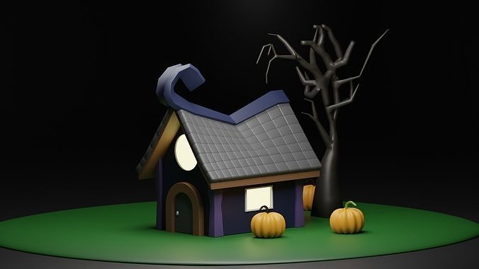 3D model witch house VR / AR / low-poly | CGTrader