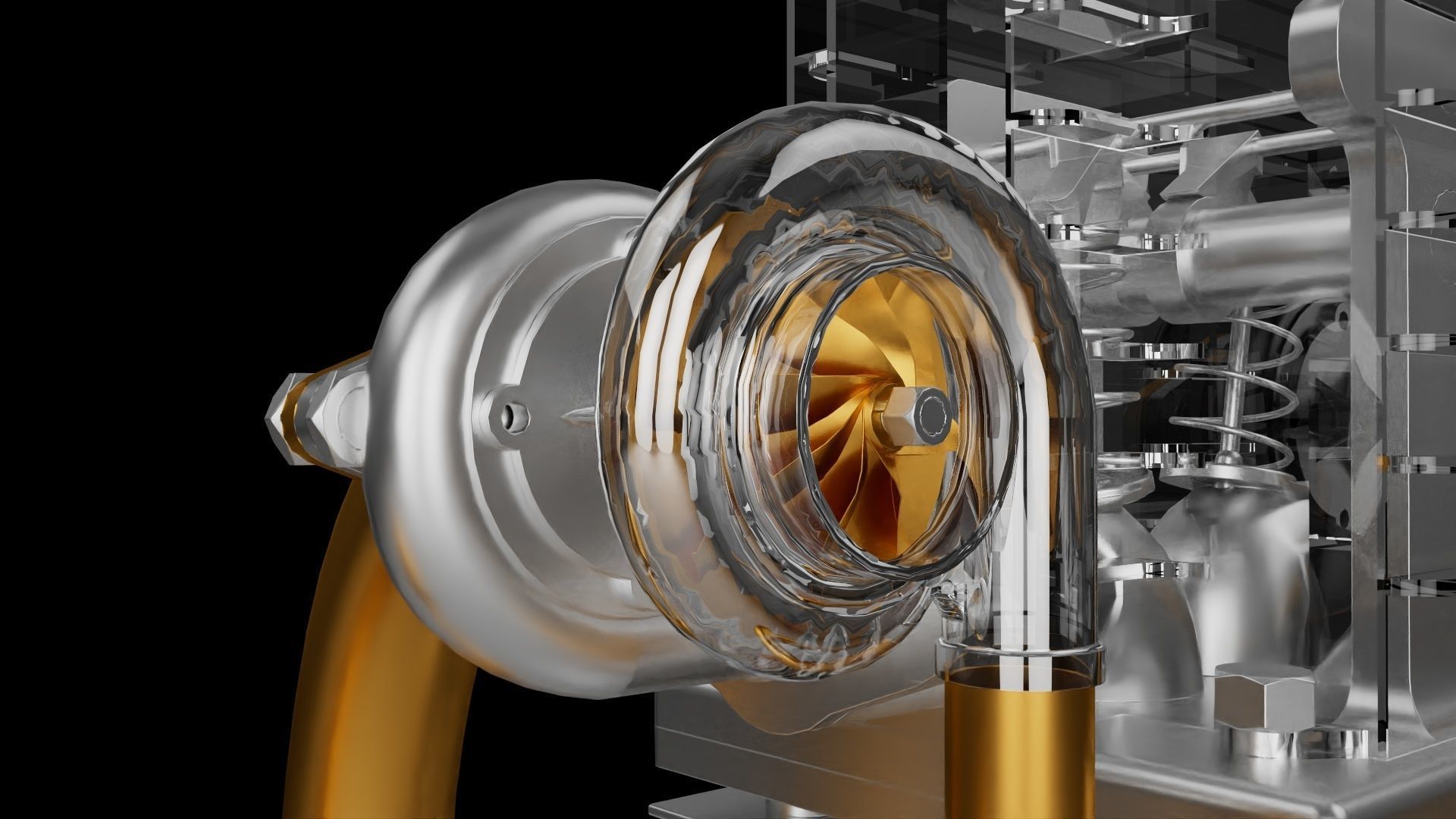 Engine assembly 3D model 3D printable | CGTrader