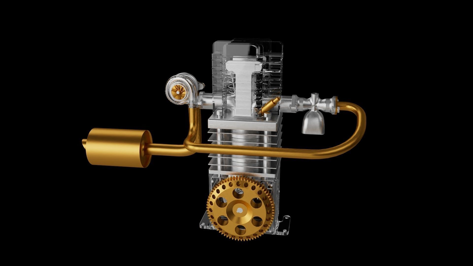 Engine assembly 3D model 3D printable | CGTrader