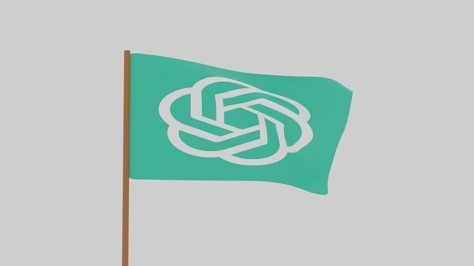 Chat GPT Flag free VR / AR / low-poly 3D model animated | CGTrader