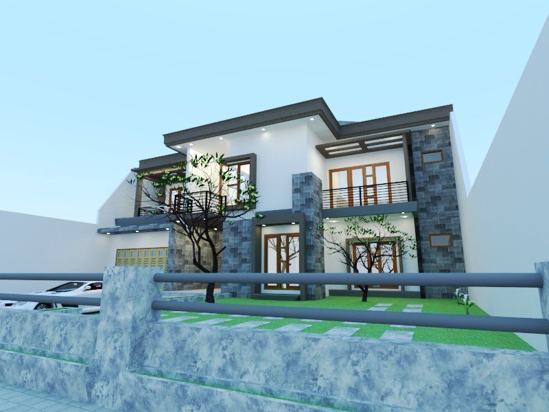 the minimalist simple house exterior Design 3D model 3D printable ...