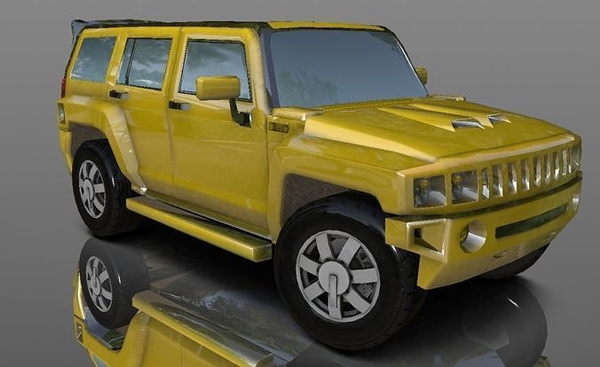 3D model Hummer SUV H3 Low-poly 3D model Game Ready VR / AR / low-poly ...