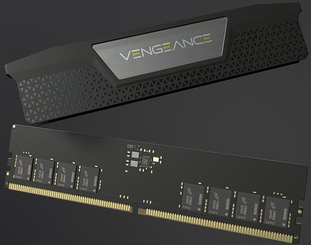 3D model Corsair Vengeance DDR5 RAM VR / AR / low-poly | CGTrader