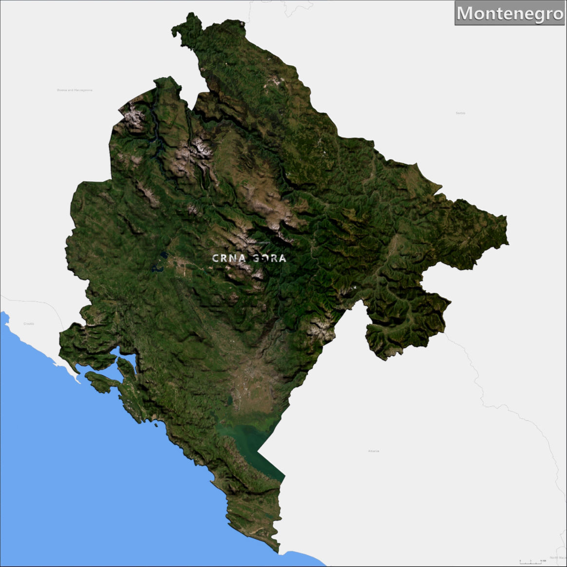 Montenegro Terrain Topography Elevation DEM Geography Landscape 3D ...