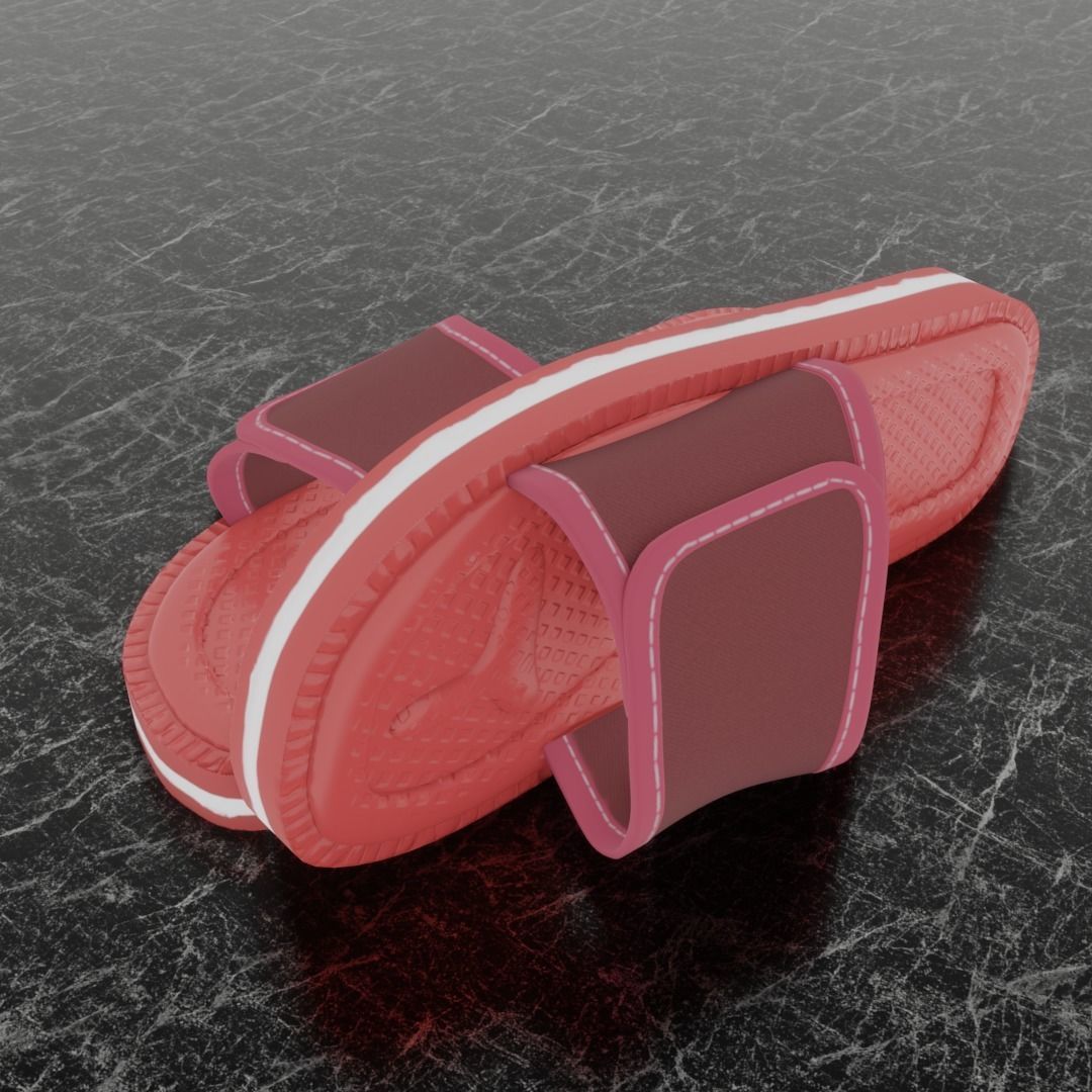 3D model CLASSIC 3D FLIP-FLOP--RED VR / AR / low-poly | CGTrader