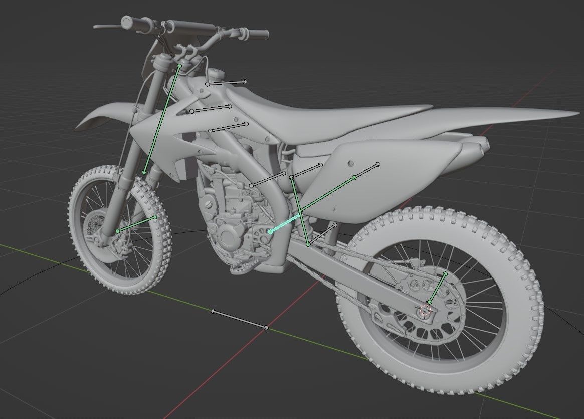 Honda CRF 450 Motocross 3D model rigged | CGTrader