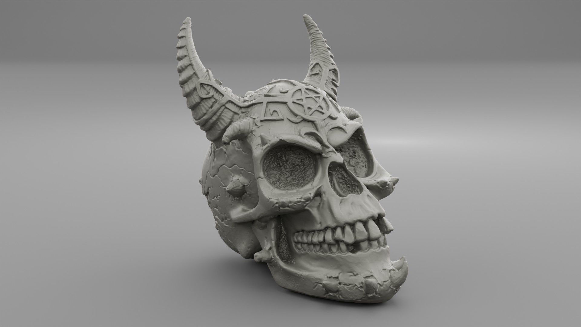 Skull of Satan high-poly 3D model | CGTrader