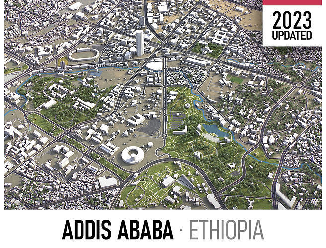 3D model Addid Ababa - 3D City Model VR / AR / low-poly | CGTrader
