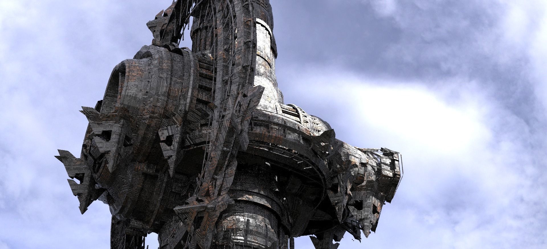 Dark Wraith Giant Mech Tower 4 3D model | CGTrader