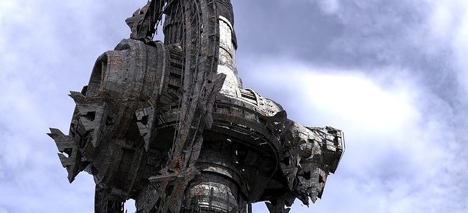 Dark Wraith Giant Mech Tower 4 3D model | CGTrader