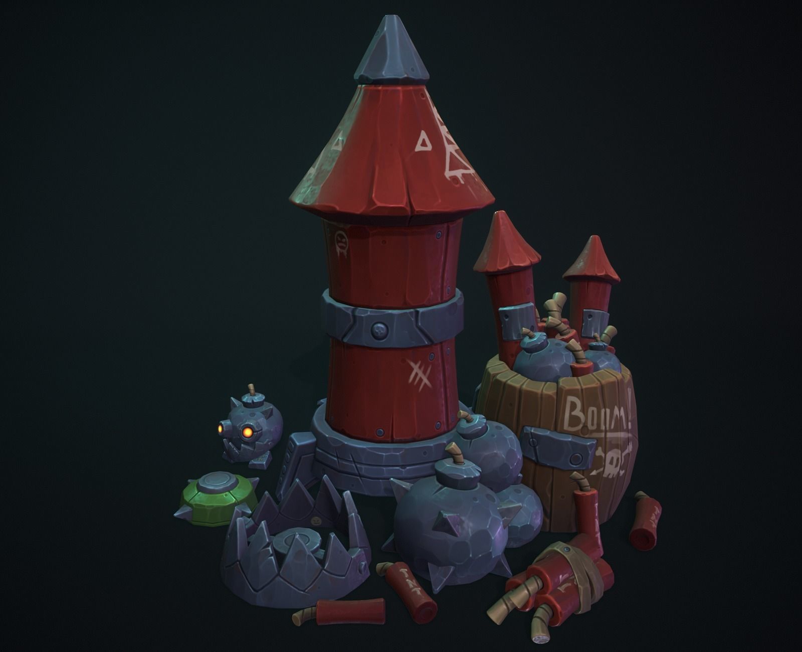 3D model Stylized Goblin Explosives VR / AR / low-poly | CGTrader