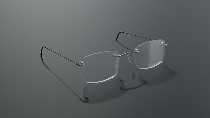 3D model Realistic Rimless Glasses VR / AR / low-poly | CGTrader