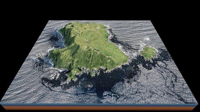 Nightingale Island 3d Model Terrain 3D model | CGTrader