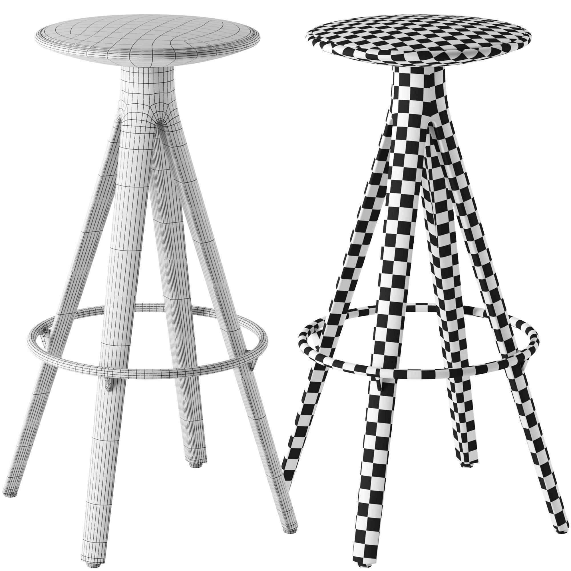 Kalota Bar Chair By Artisan 3D model | CGTrader