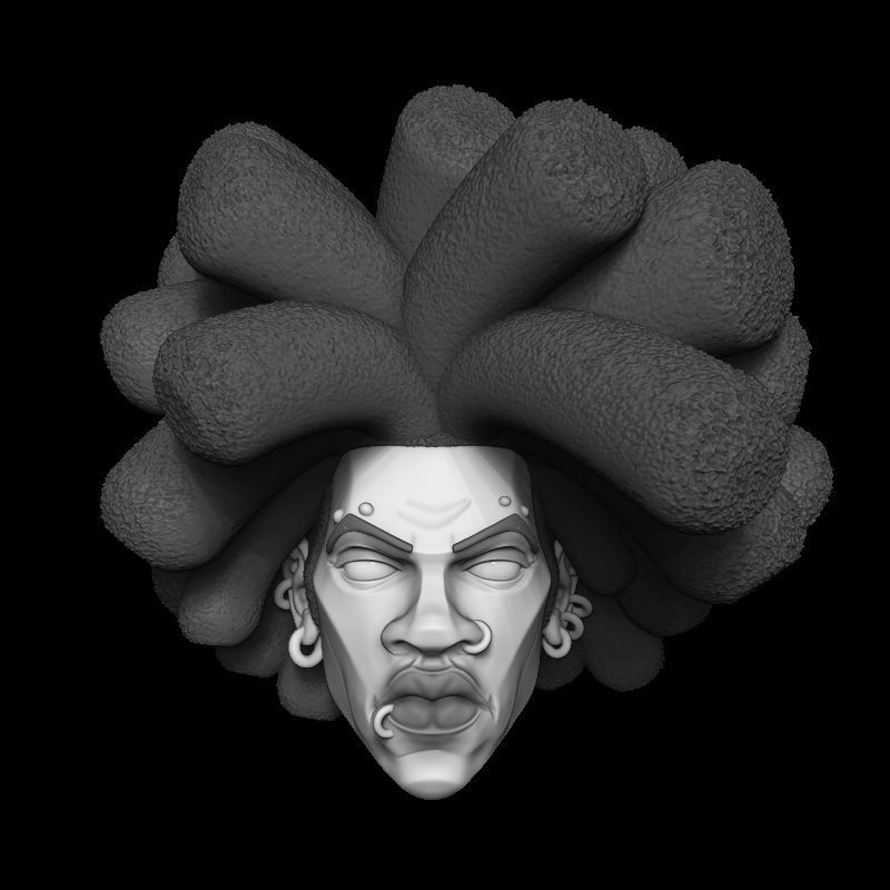 SPIDER PUNK HEAD 3D model | CGTrader