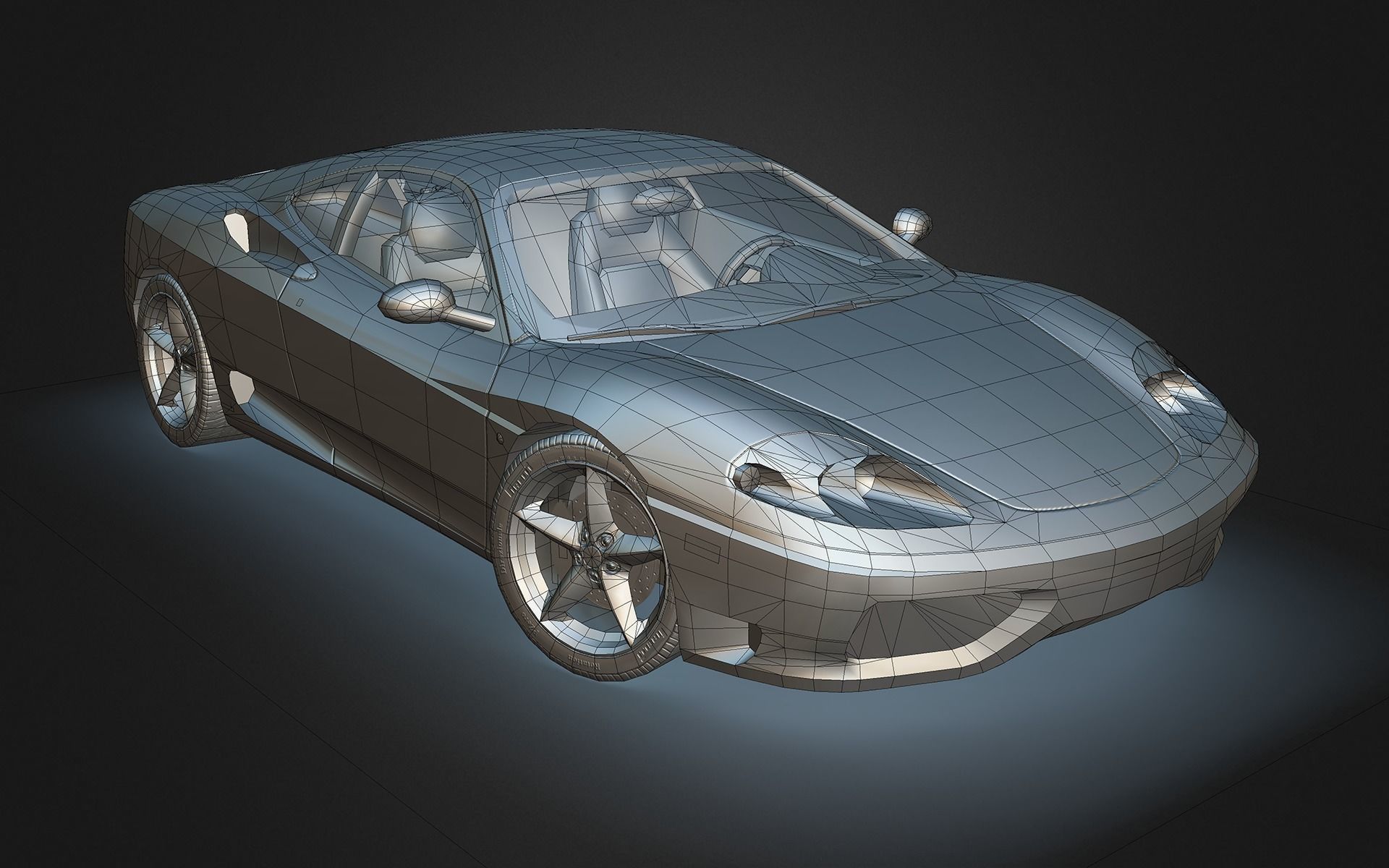 3D model Ferrari 360 Modena VR / AR / low-poly | CGTrader