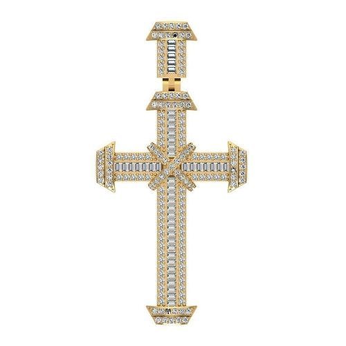 STYLISH HIP HOP CROSS PENDANT 3D model 3D printable | CGTrader