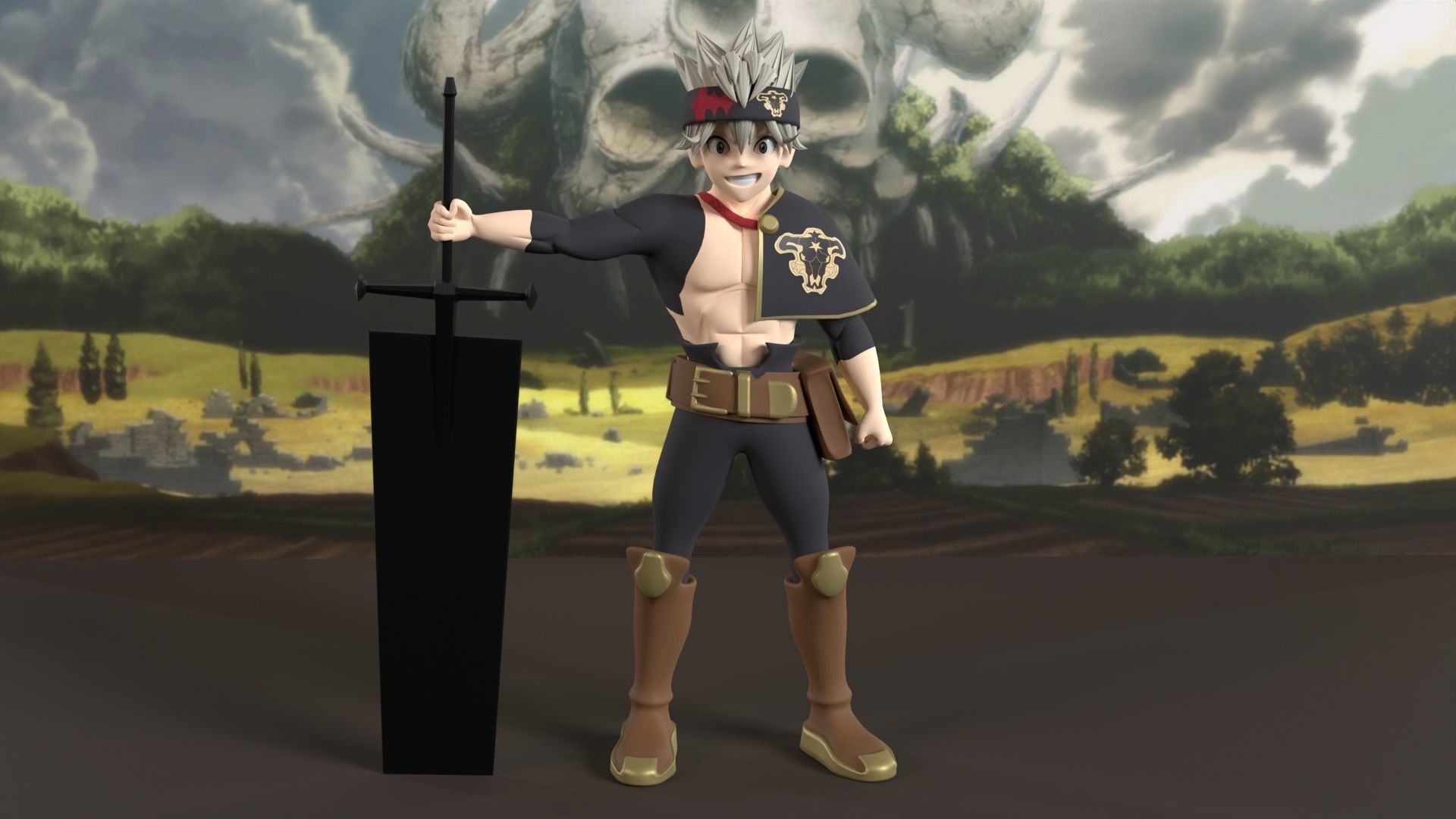 Asta - Black Clover 3D model rigged | CGTrader