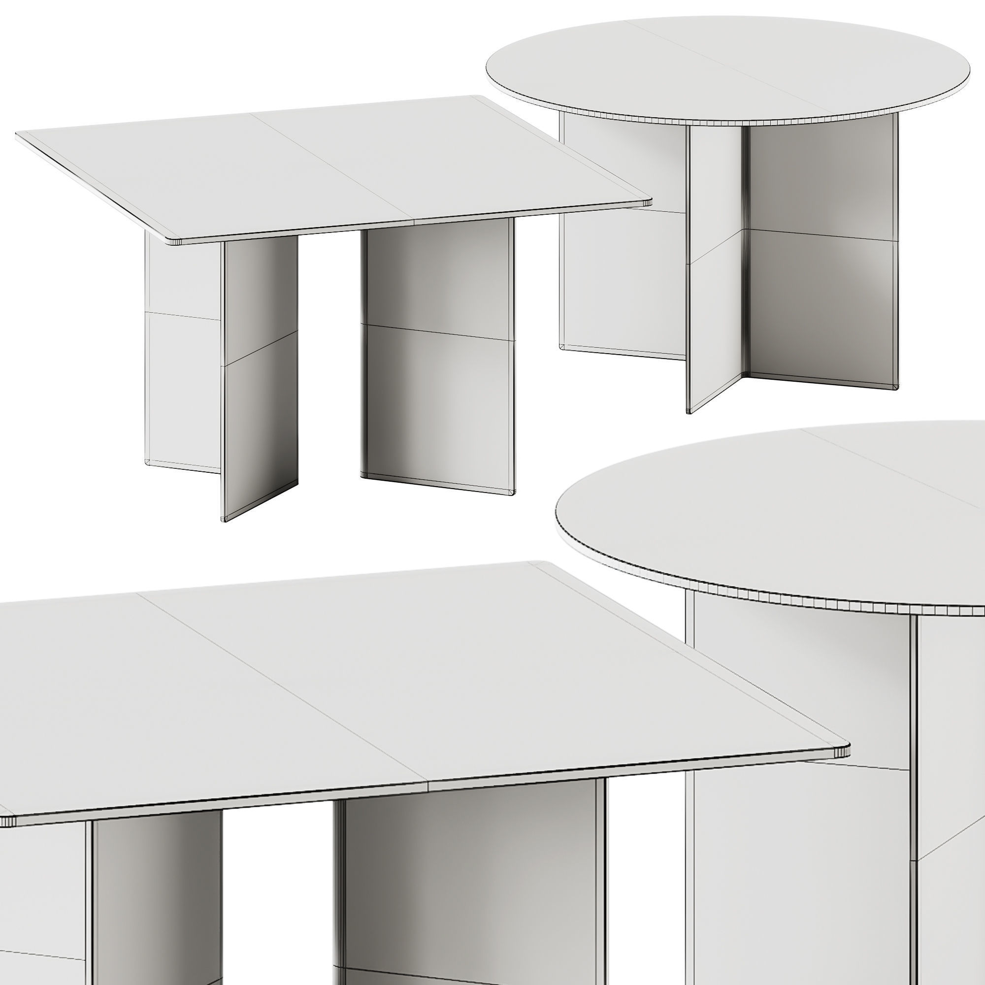 Fiam Italia CORNER Glass tables 3D model | CGTrader
