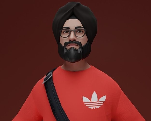3D model Sikh Sardar Saab 3D Character VR / AR / low-poly | CGTrader
