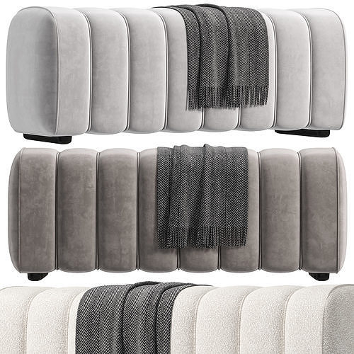 Studio Bench Boucle By Norr11 3D model | CGTrader