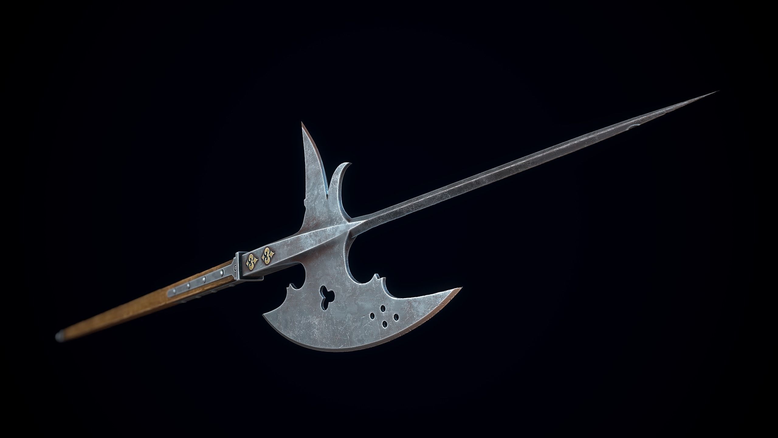 3D model Medieval Halberd VR / AR / low-poly | CGTrader