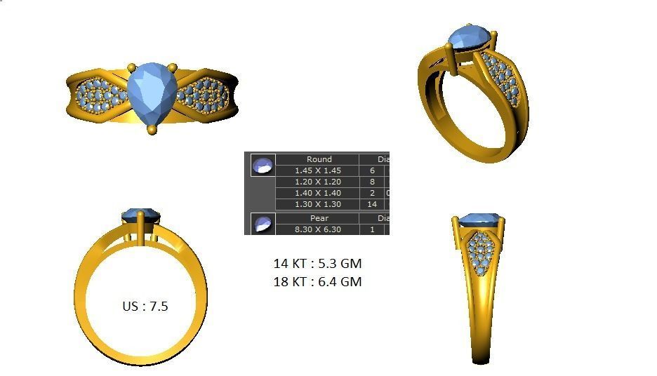 STERLING STL obj RINGS 3D model 3D printable | CGTrader