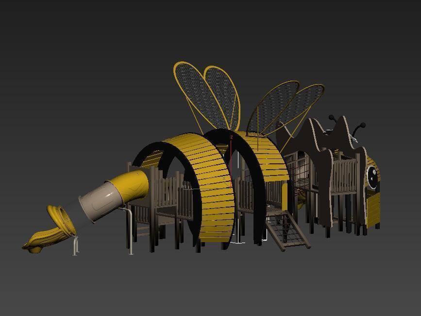 Bee theme playground 3D model | CGTrader