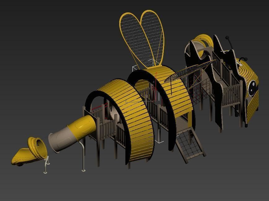 Bee theme playground 3D model | CGTrader