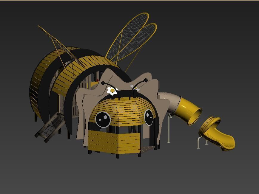 Bee theme playground 3D model | CGTrader