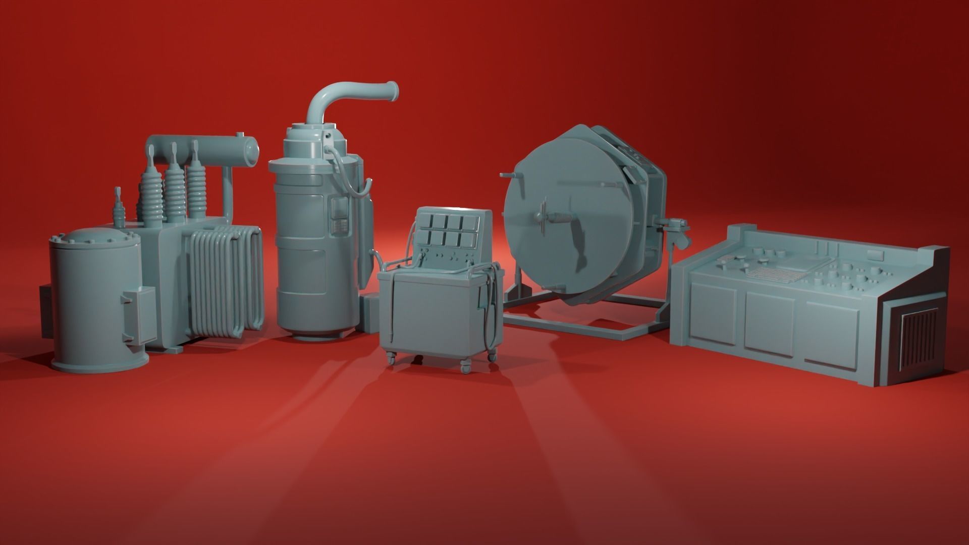 Lab Experiment Tank Scatter Terrain Set 3D model 3D printable | CGTrader