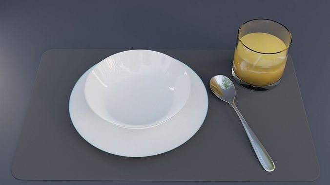 Breakfast bundle 3D model | CGTrader