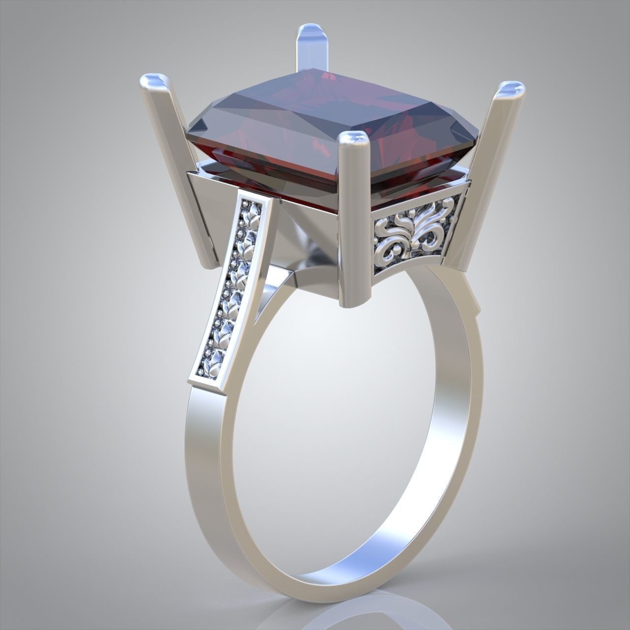 Diamond ring 0353 3D printable model 3D model 3D printable | CGTrader