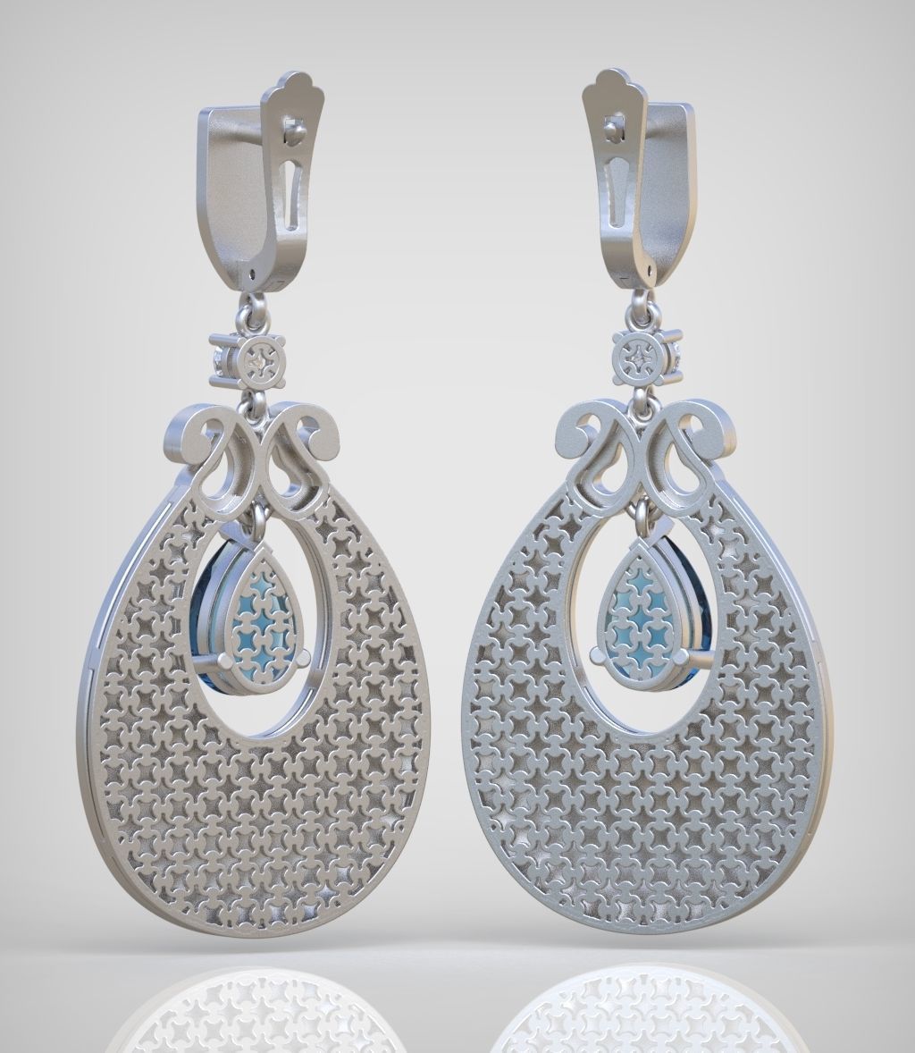 Earring model 0268 3D printable model12 3D model 3D printable | CGTrader