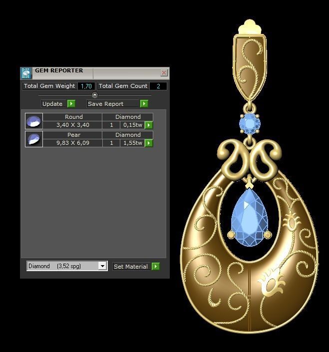 Earring model 0268 3D printable model12 3D model 3D printable | CGTrader